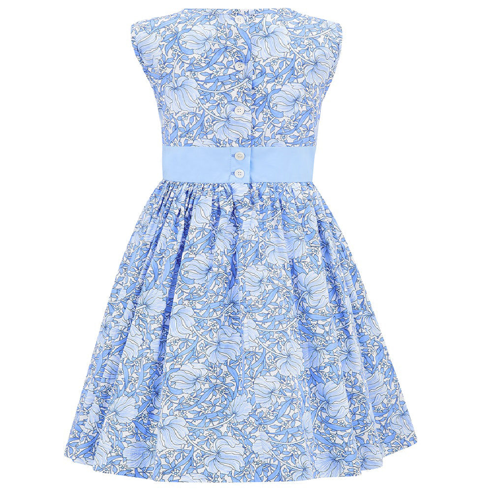 Light Blue Girls Dress Floral Print (Bloomsbury) Pimpernel – Britannical