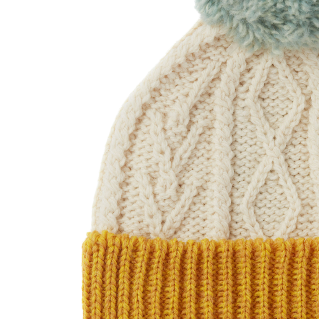 Mustard Yellow Children's Bobble Hat (Finchley) Mustard – Britannical