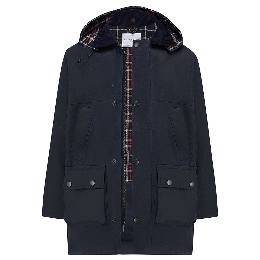 Dark Green Children's Wax Jacket (Ebury) Racing Green – Britannical