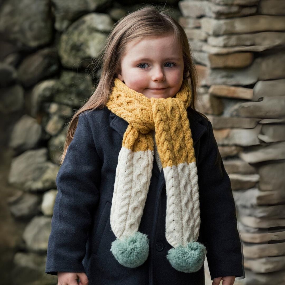 Mustard knit scarf store