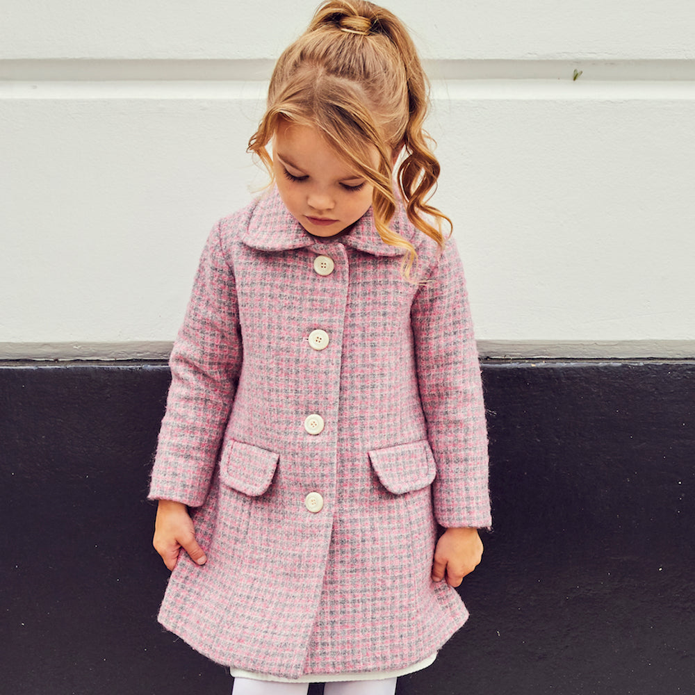 Pink Girls Coat (The Chelsea) English Rose – Britannical