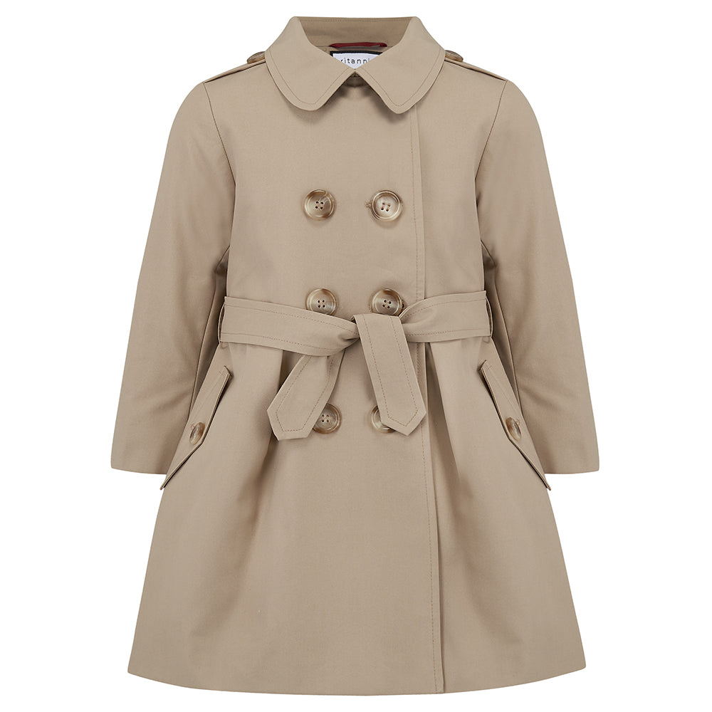 Beige Girls Trench Coat (Bayswater)- Classic Beige – Britannical