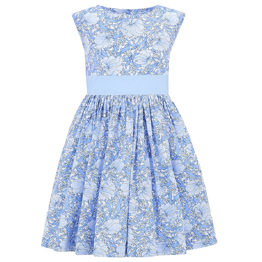 Light Blue Girls Dress Floral Print (Bloomsbury) Pimpernel – Britannical