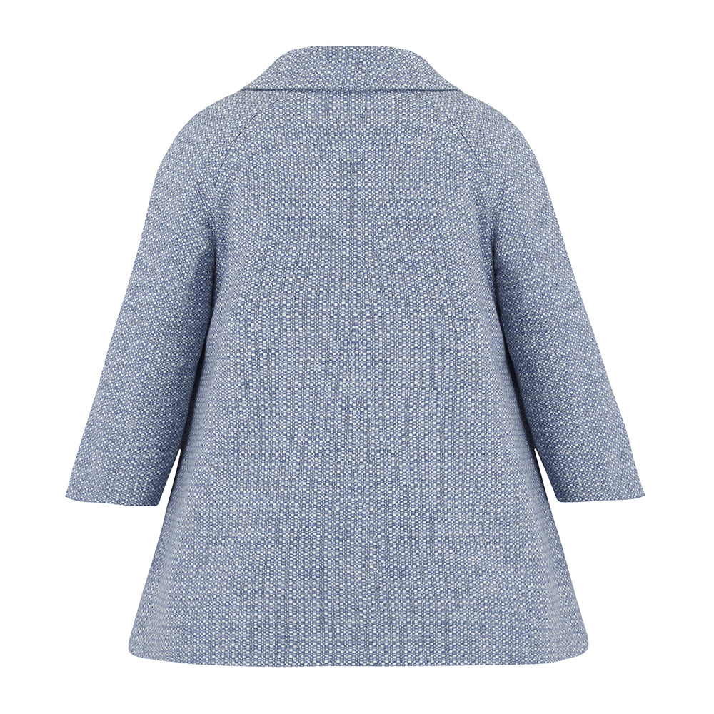 Light Blue Couture Girls Coat (The Islington) Porcelain Blue – Britannical