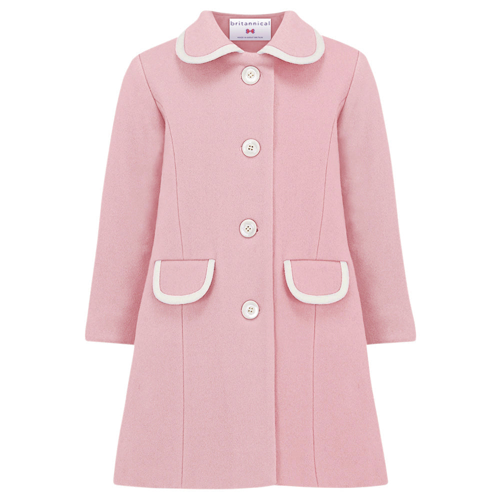 Light Pink Girls Coat (The Kensington) Blossom Shades – Britannical